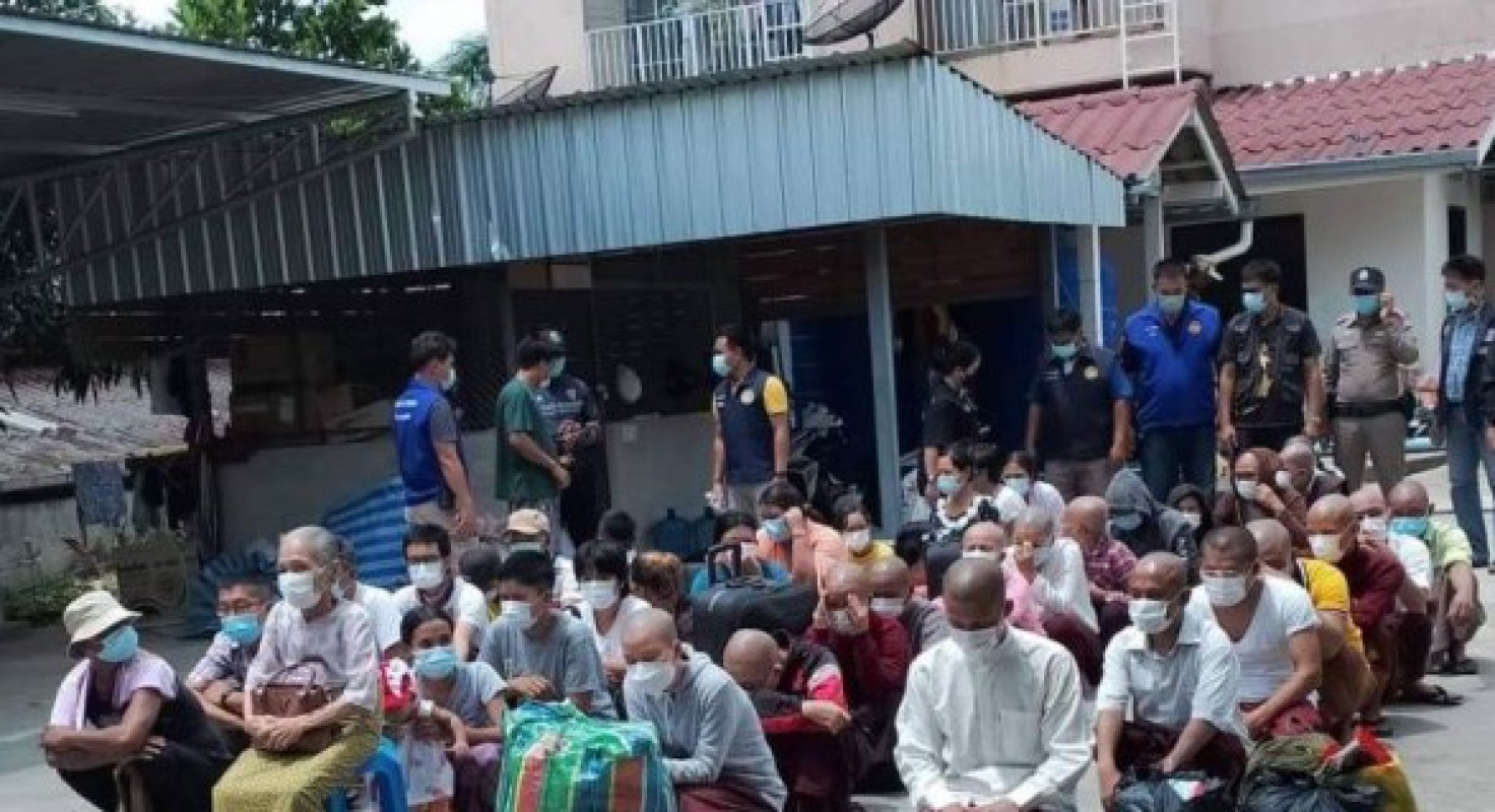 မဲဆောက်မြို့ သဘာဝတရားရိပ်သာ၌ ဖမ်းဆီးခံခဲ့ရသော သံဃာ၊ သီလရှင်နှင့် စစ