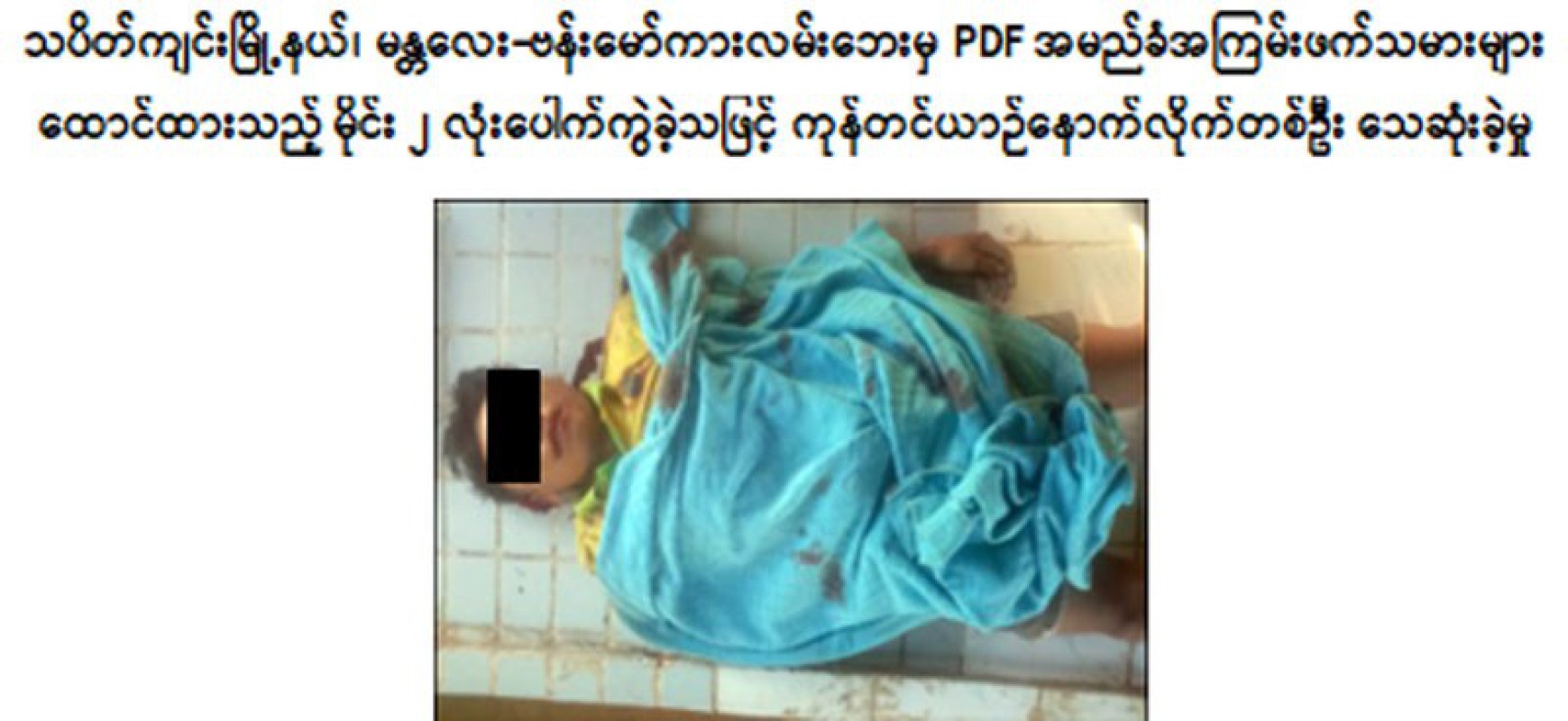 သပိတ်ကျင်းမြို့နယ် မန္တလေး ဗန်းမော်ကားလမ်းတွင် မိုင်း ၂ လုံးပေါက်ကွဲမ